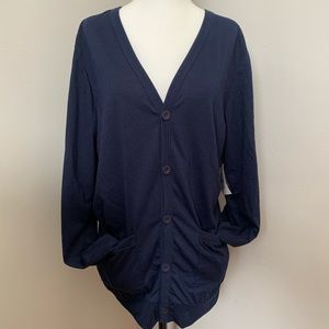Bluenotes | Sweaters | Nwt Bluenotes Navy Blue Button Down Cardigan ...